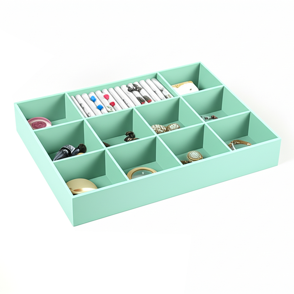 E0 MDF Custom Velvet Jewelry Drawer Inserts For For Ring Necklaces Watches