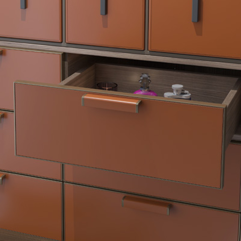 MJMFHD Custom ENF Grade PVC Leather Drawer Front Panel for Wardrobe ...